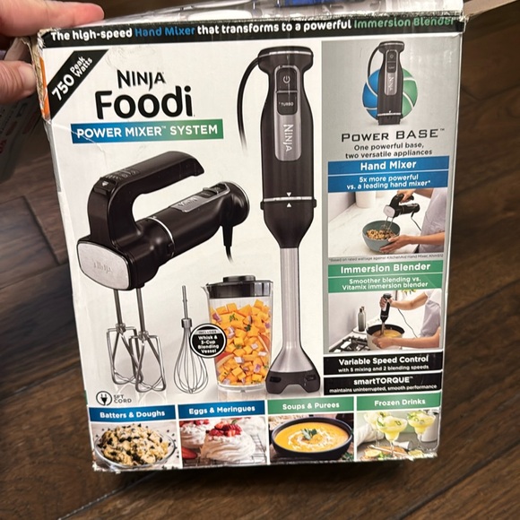 Ninja | Kitchen | Nwt Ninja Hand Mixer Immersion Blender Foodi Power ...